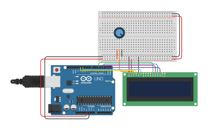 Circuit design Liquid Crystal Cursor - Tinkercad