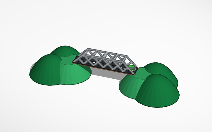 3D design Basic Truss Bridge - Tinkercad