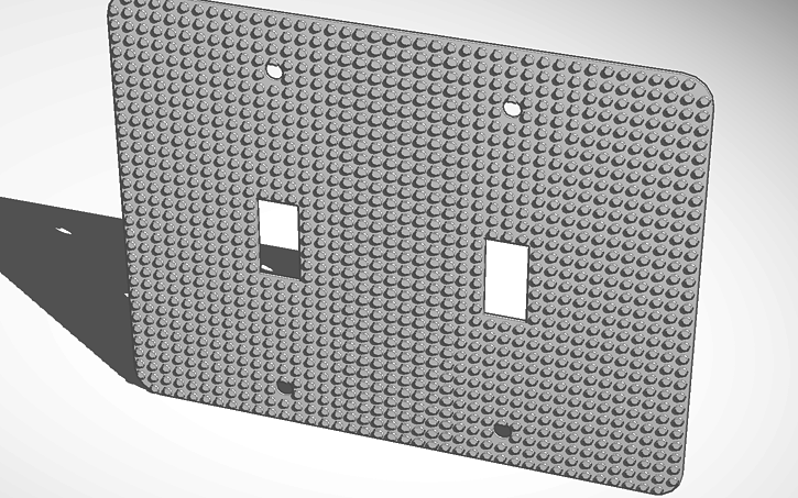 3D design lego light switch - Tinkercad