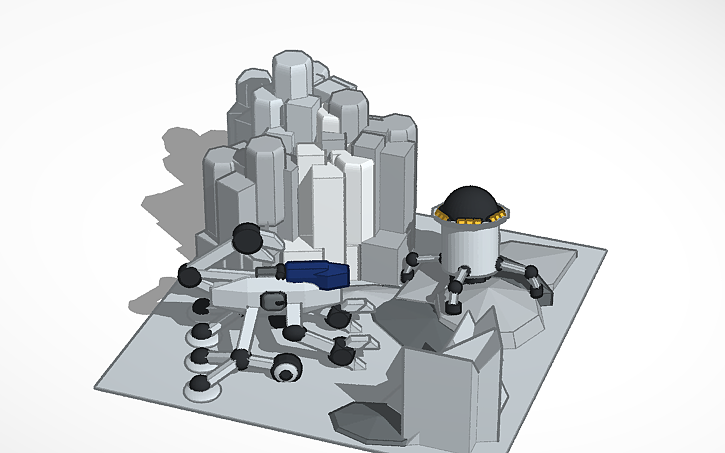 3D design Moon lander and rover - Tinkercad