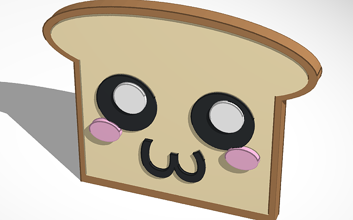 3d Design Kawaii Toast 3 Tinkercad