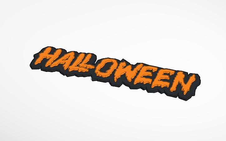 3D design Halloween Banner - Tinkercad