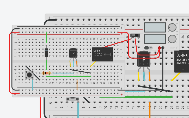 Circuit design RELE | Tinkercad