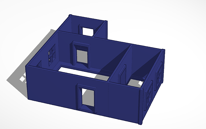 3D design Cottage 03 Walls 1-100 - Tinkercad