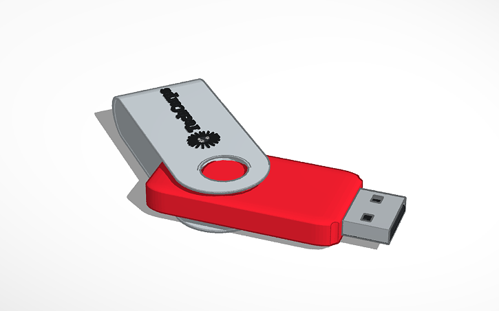 3D design TechCorps FlashDrive (Actual Size) - Tinkercad