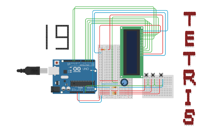 Circuit design SeisakuKadai_Tetris - Tinkercad