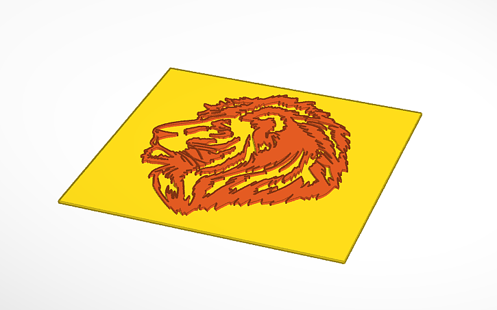 3D design LION - Tinkercad
