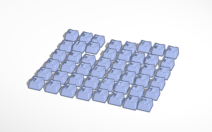 3D design Atari ST Key Cap Set - Tinkercad