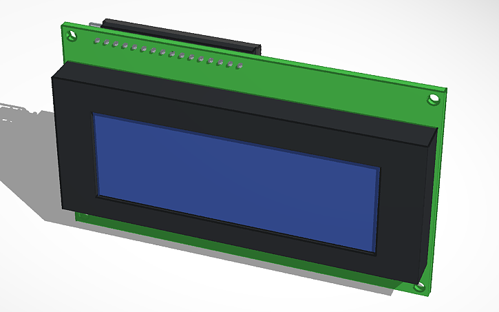 3D design 2004 LCD I2C - Tinkercad