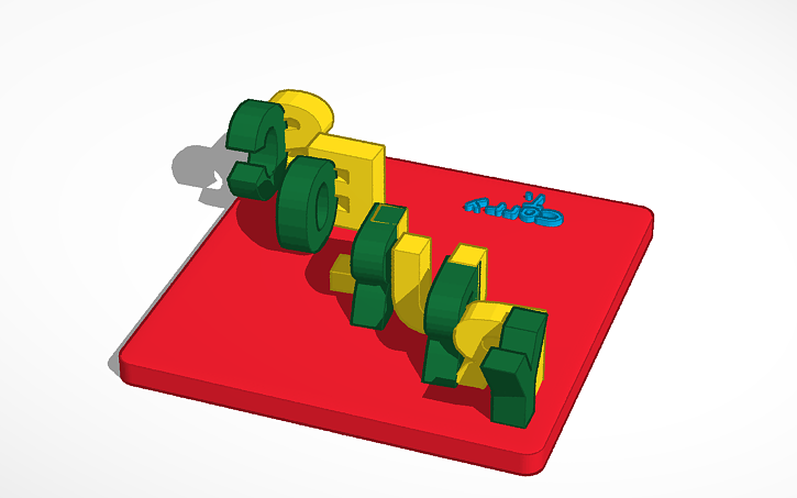 3D design Word illusion - Tinkercad