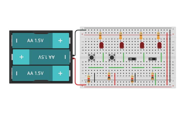 Circuit design Lec.1.pull-up pull-down resister | Tinkercad