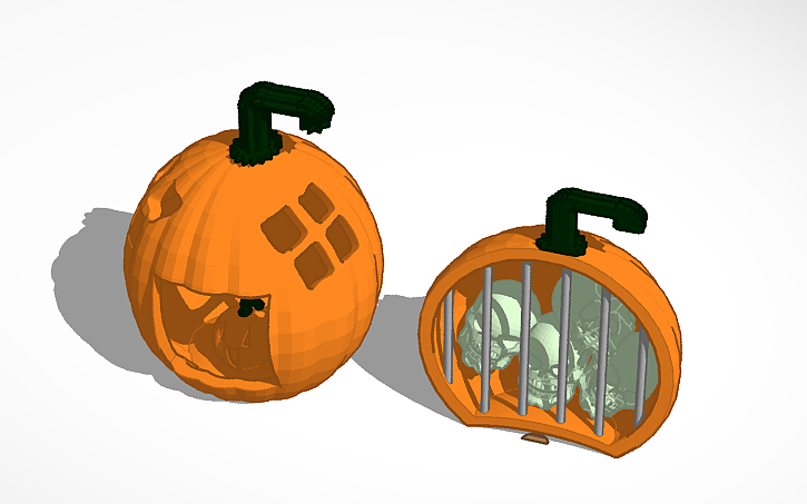3D design Happy Pumpkin & Pumpkin O' Skulls | Tinkercad