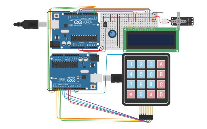 Circuit Design Sistema Keypad Lcd Tinkercad