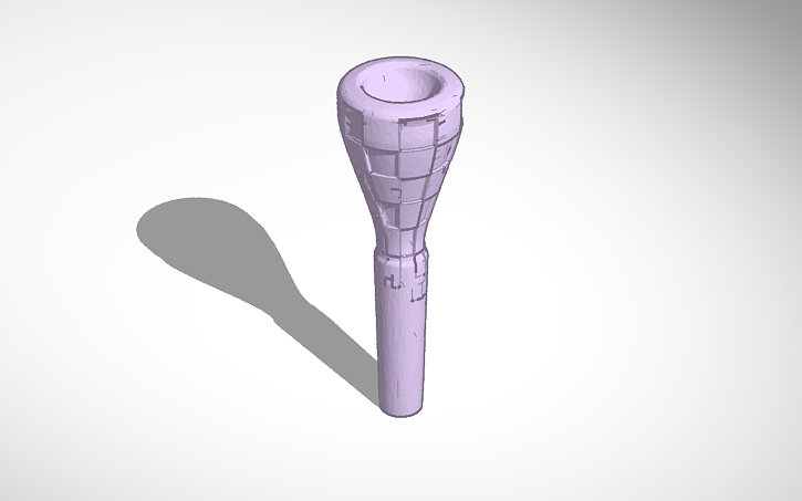 3D design Mouthpiece Trumpet Flierefluiter - Tinkercad