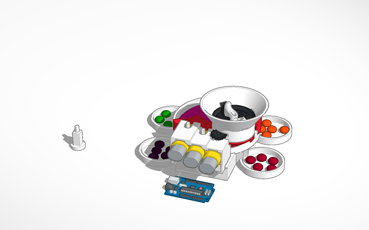 3D design Skittles Machine | Tinkercad