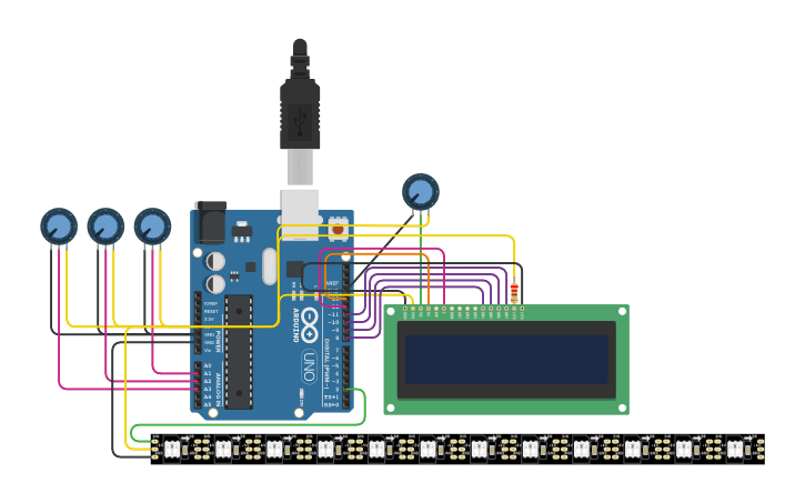 Circuit design Skenario 3 NeoPixel RGB using Potentiometer and LCD ... Circuit design Skenario 3 NeoPixel RGB using Potentiometer and LCD ...