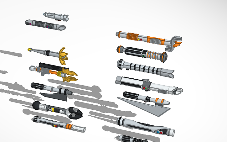3D design Lightsabers - Tinkercad