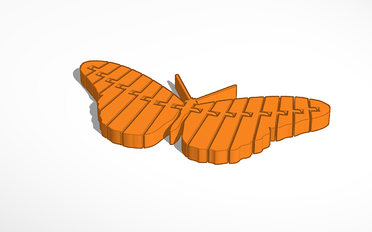 3D design Articulated Butterfly - Tinkercad