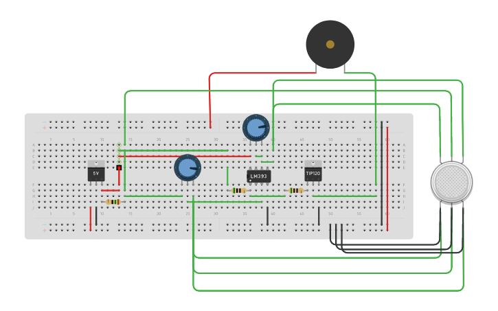 Circuit Design Gas Leakage Detector Tinkercad