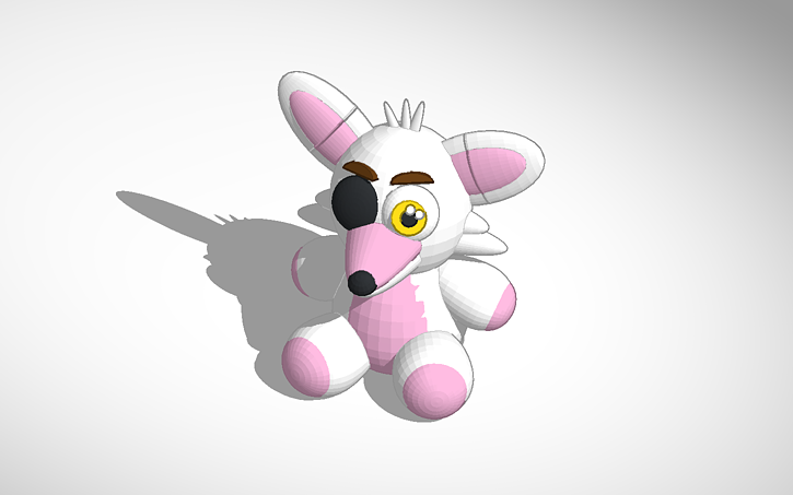 3D design Mangle Plushie fnaf (originally foxy plush made by squipy ...