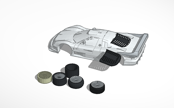 3D design Mercedes CLK GTR - Tinkercad
