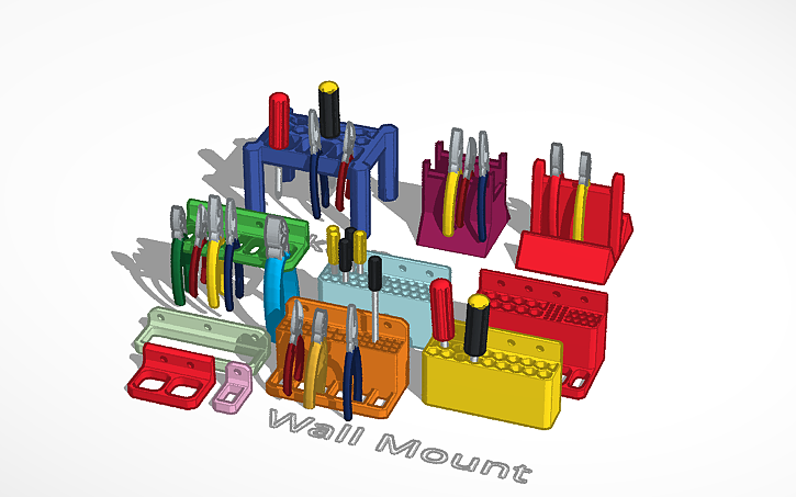 3D design Hand Tool Holders - Tinkercad