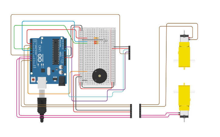 Circuit design Vehículo controlado por Joystick con avisos sonoros y ...