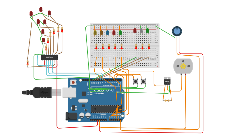 Circuit design Motor Controller - Tinkercad