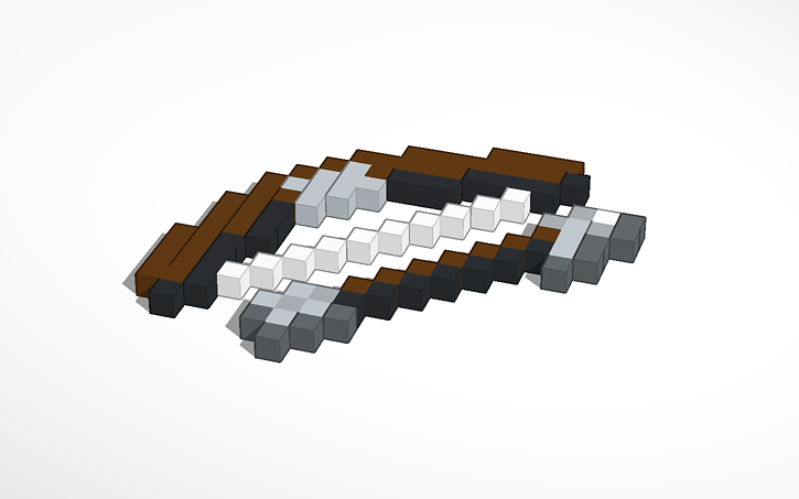 3D design Bow and Arrow from Minecraft - Tinkercad