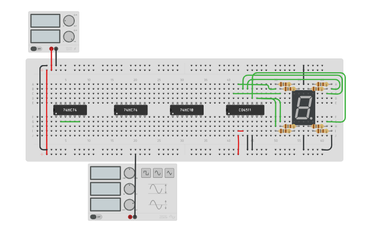 Circuit design Copy of 3 Bit Modulus Counter Starter - Tinkercad