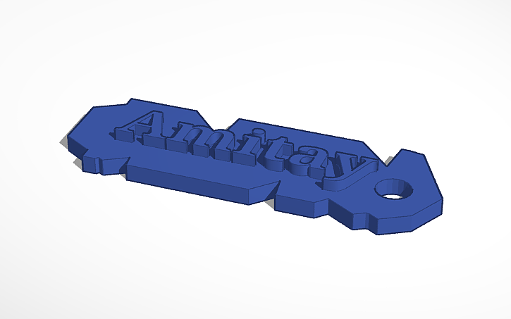 3D design Key Chain - Tinkercad