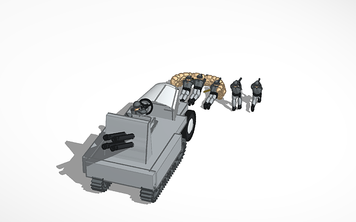 3D design German Army WW2 Soldiers - Tinkercad