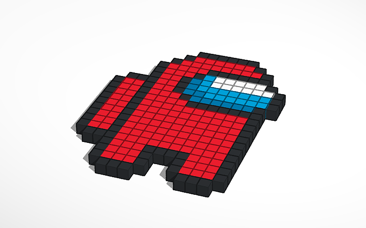 3D design Among Us Pixel - Tinkercad