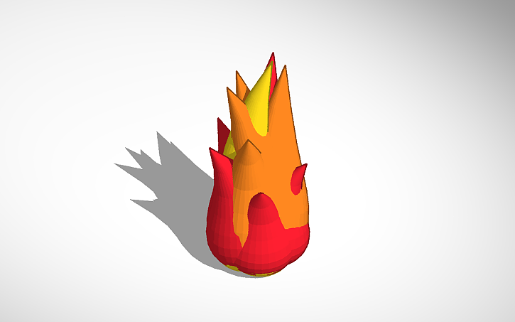 3D design Copy of Copy of Fire - Tinkercad