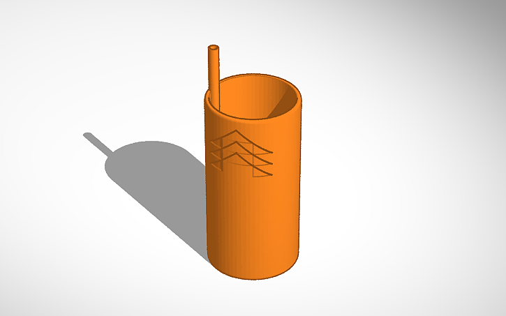3D design Straw Glass - Tinkercad