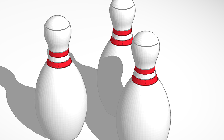 3D design bowling pin 볼링 - Tinkercad