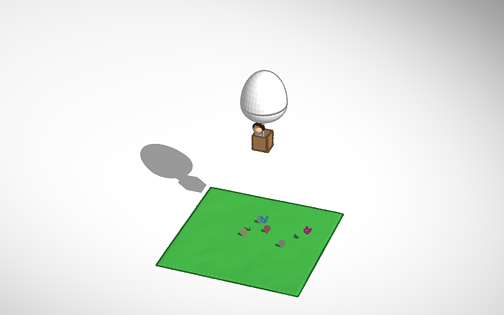 3D design hot air balloon - Tinkercad