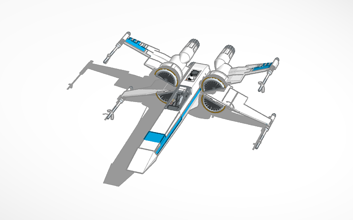 3D design T-70 X-Wing Fighter - Tinkercad