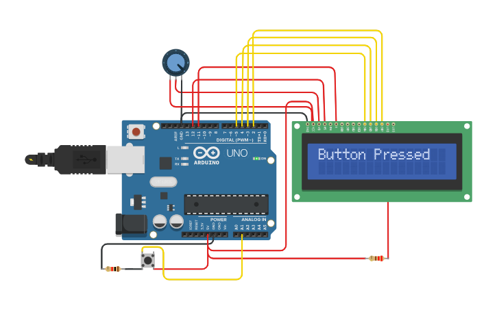 Circuit design LCD - Tinkercad