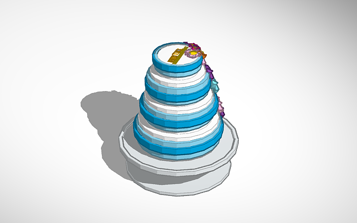 3D design Anniversary Cake | Tinkercad