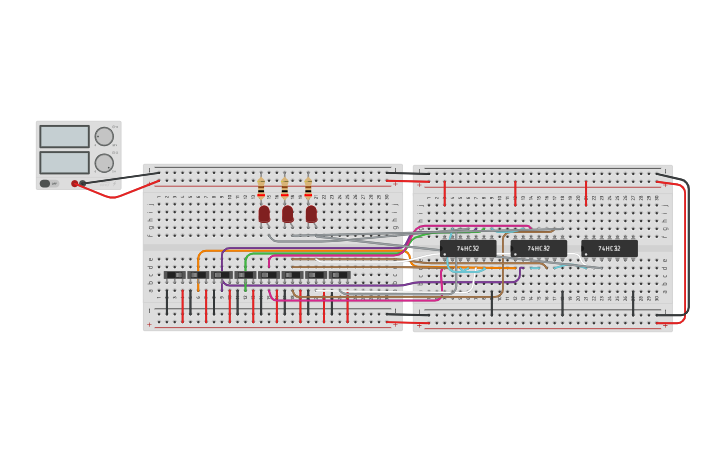 Circuit design Decodificador decimal - Código gray - Tinkercad