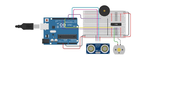 Circuit design water level controller - Tinkercad