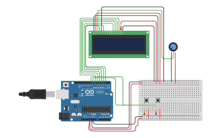Circuit design stopwatch - Tinkercad