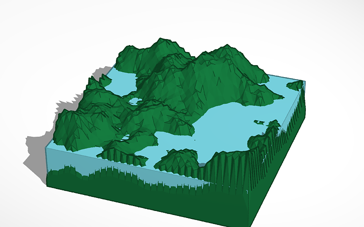 3D design the river - Tinkercad