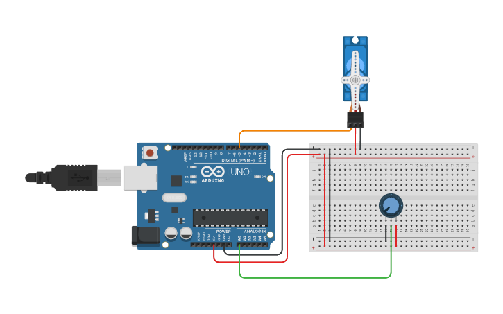 Circuit Design Servo Com Potenciometro Tinkercad