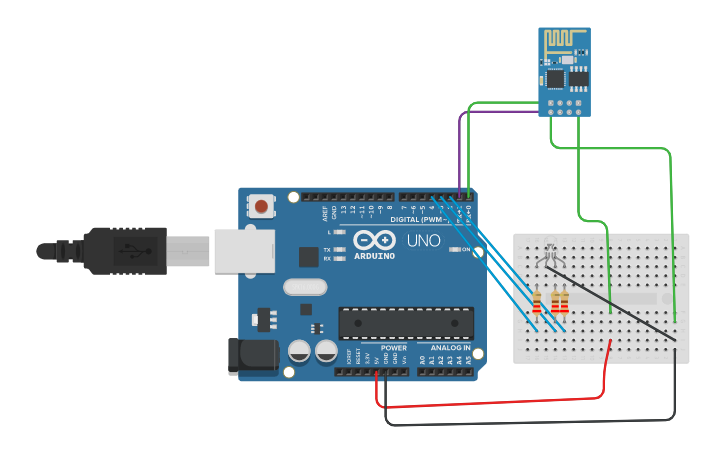 Circuit design Copy of Bluetooth HC-05 - Tinkercad