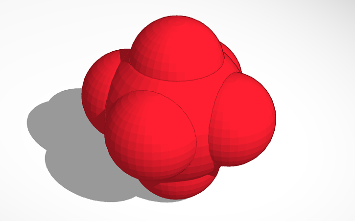 3D design atom ball - Tinkercad