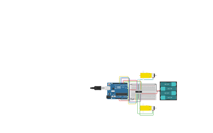 Circuit design Copy of Controlling DC Motors with Arduino - Tinkercad