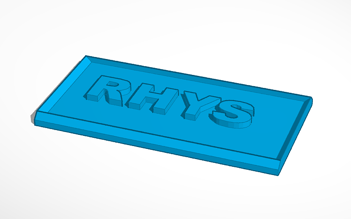3D design Name Tag | Tinkercad