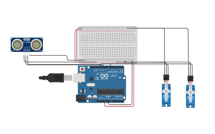 Circuit design radar with missile launcher - Tinkercad